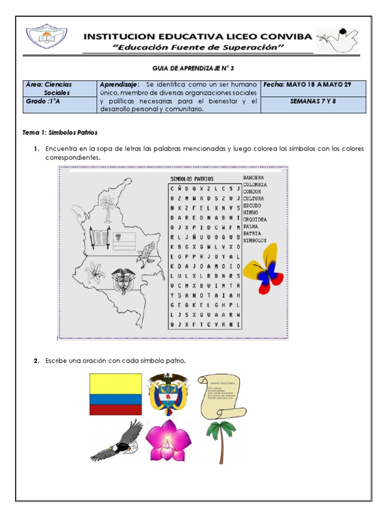 Actividades de Sociales para Primer Grado | PDF | Juegos y actividades ...