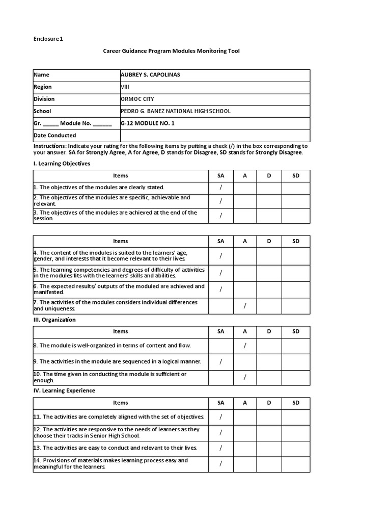 CGP Monitoring Tool Template | PDF | Lifelong Learning | Curriculum