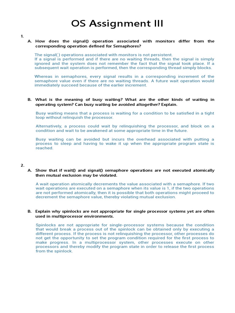 OS Assignment III | PDF | Theoretical Computer Science | Software Engineering
