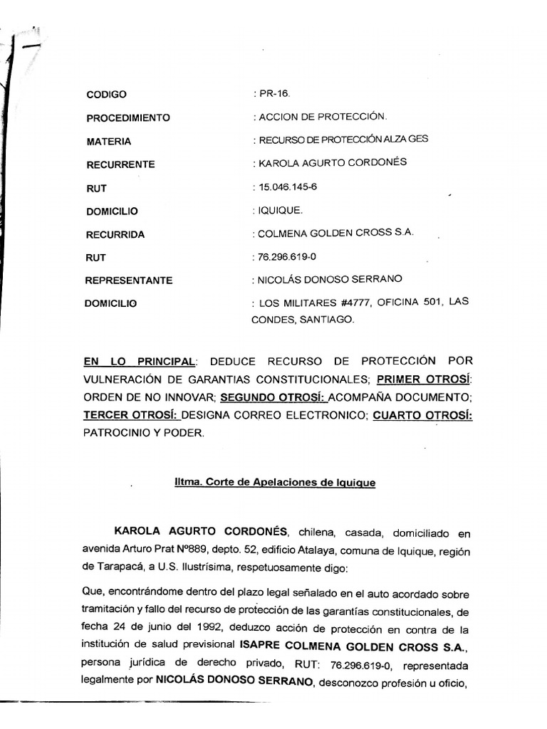 Protección Alza Isapre (Mod) .Do | PDF