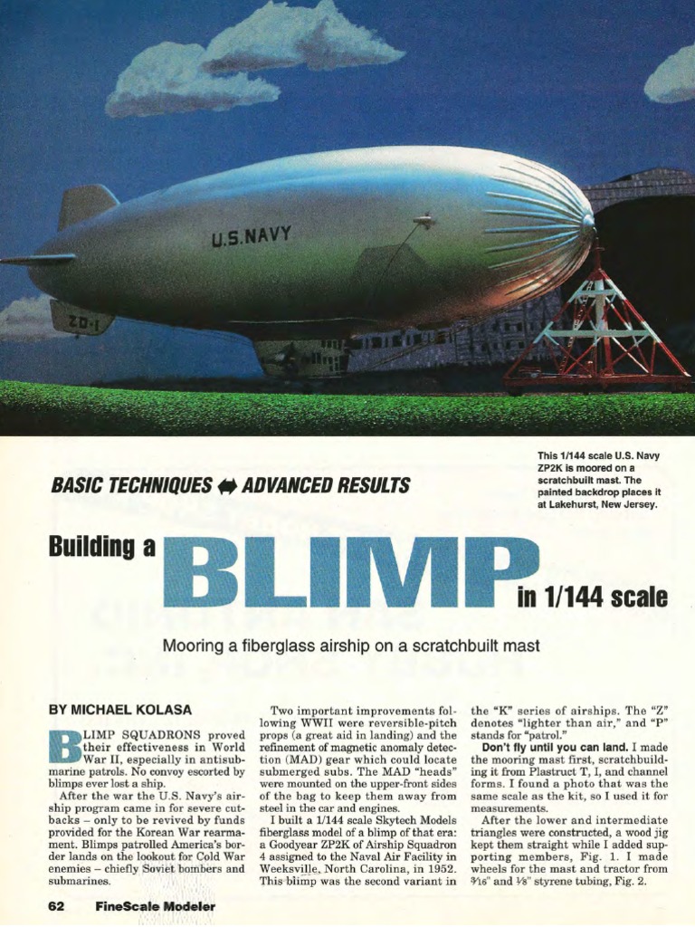 Building A Blimp in 1/144 Scale | PDF | Aviation | Aeronautics