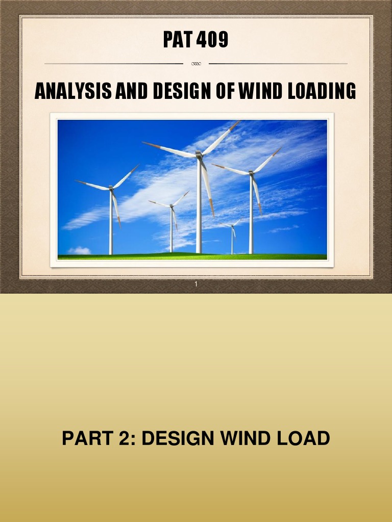 Lecture 1b Analysis And Design Of Wind Loading Pdf Wound Pressure