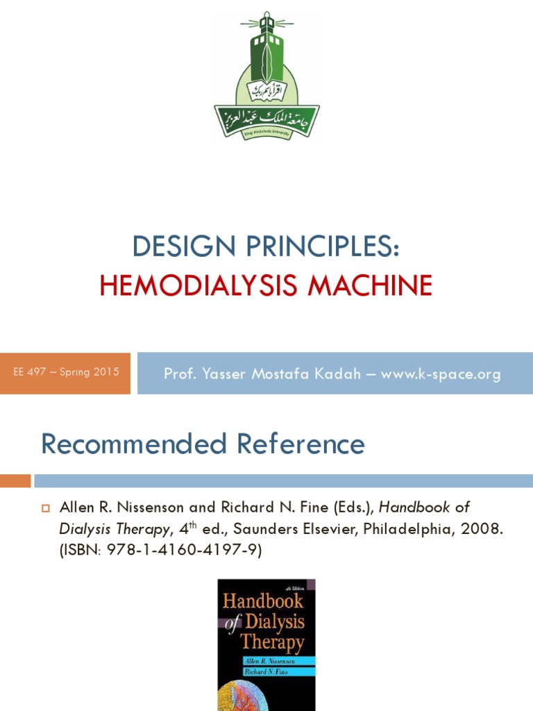 Design Principles:: Hemodialysis Machine | PDF | Dialysis | Hemodialysis