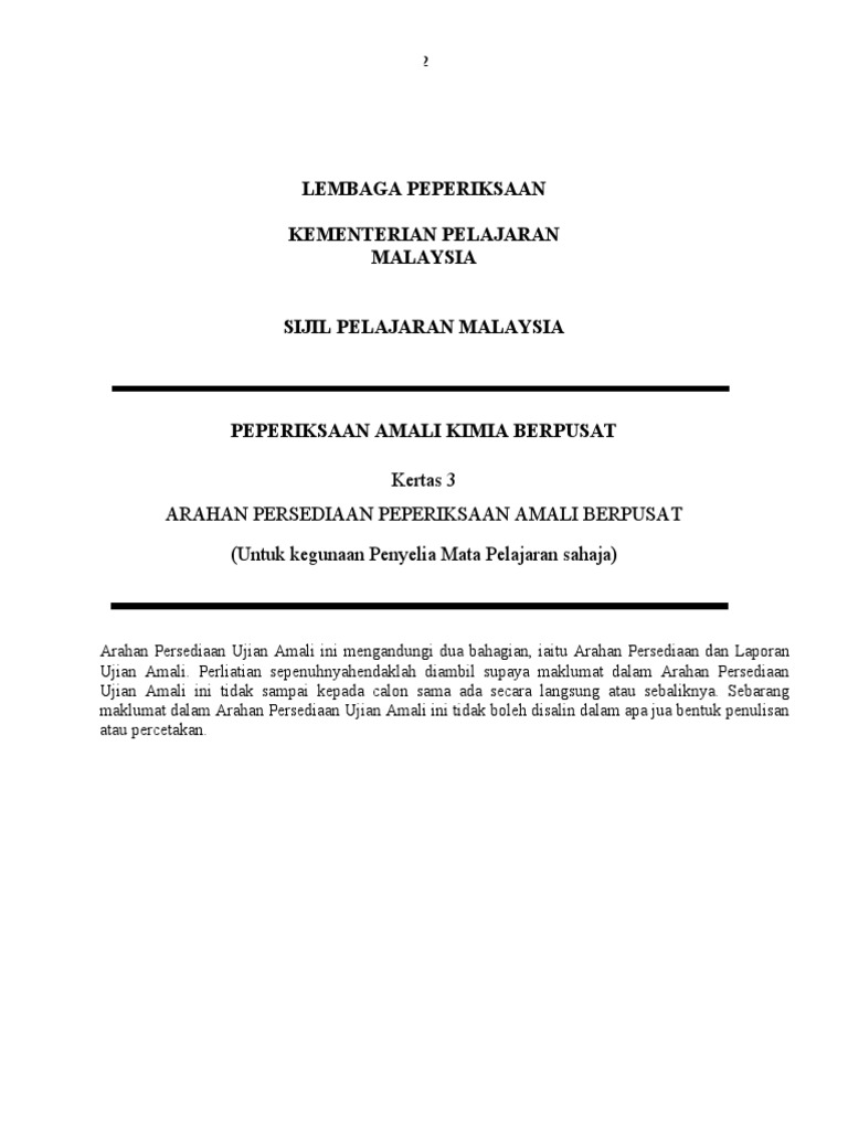 Instrumen Contoh Soalan Amali | PDF