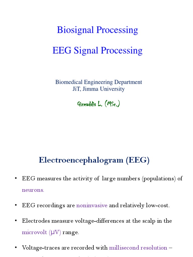 EEG Signal Processing for Biosignal Analysis | PDF ...