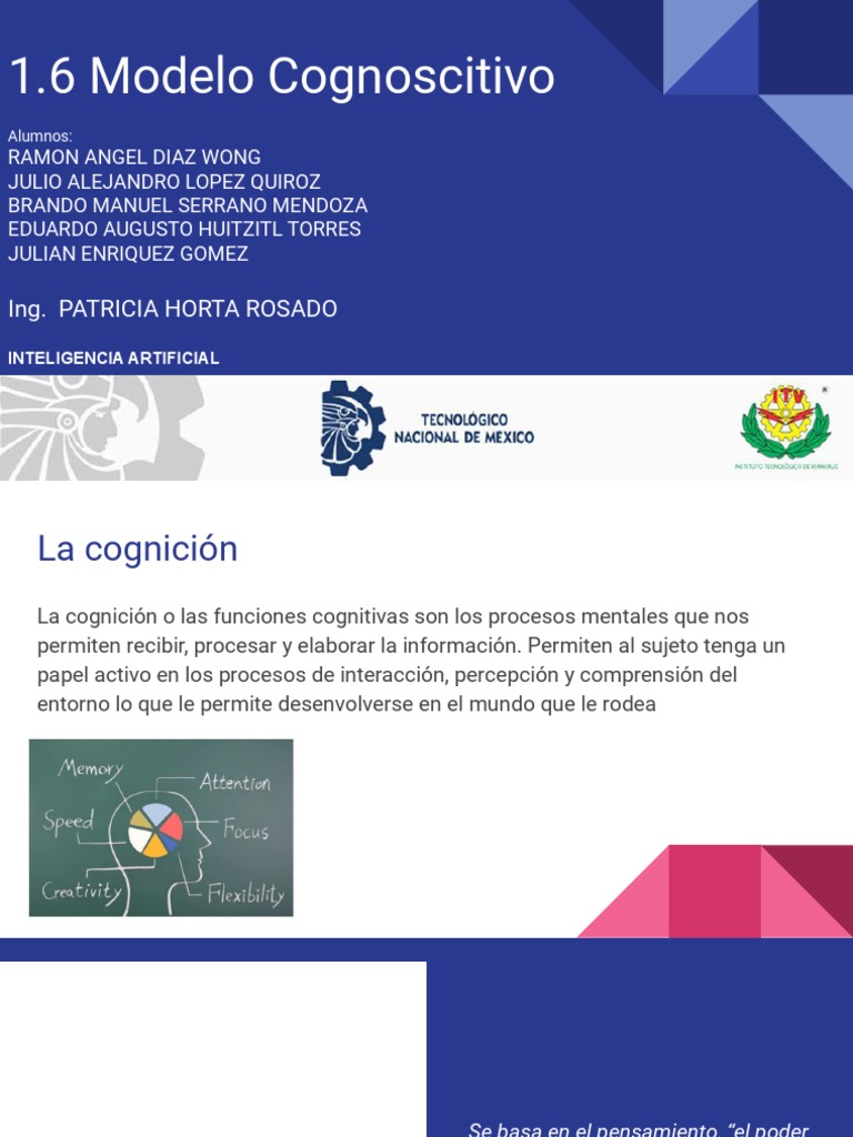 Análisis del modelo cognoscitivo y sus procesos de aprendizaje según ...