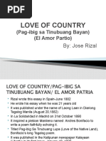 Rizal's "El Amor Patrio": A Tribute to Country | PDF