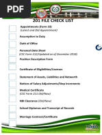 201 File Checklist | PDF
