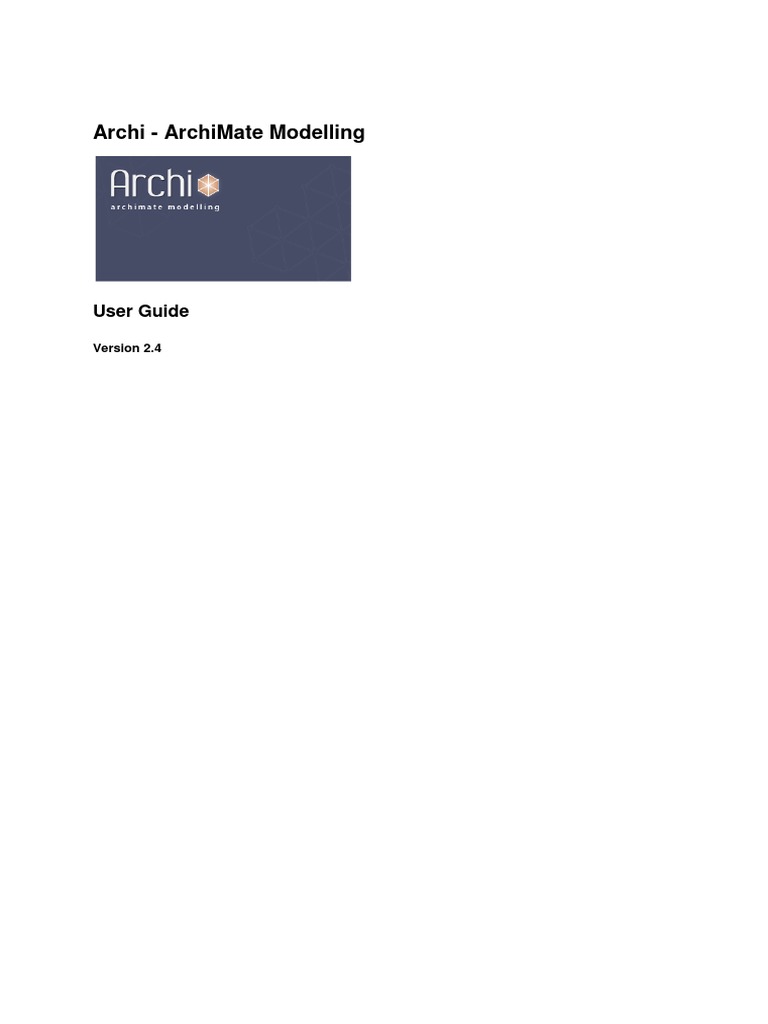 Archi - ArchiMate Modelling | PDF | Software | System Software Archi - ArchiMate Modelling | PDF | Software | System Software