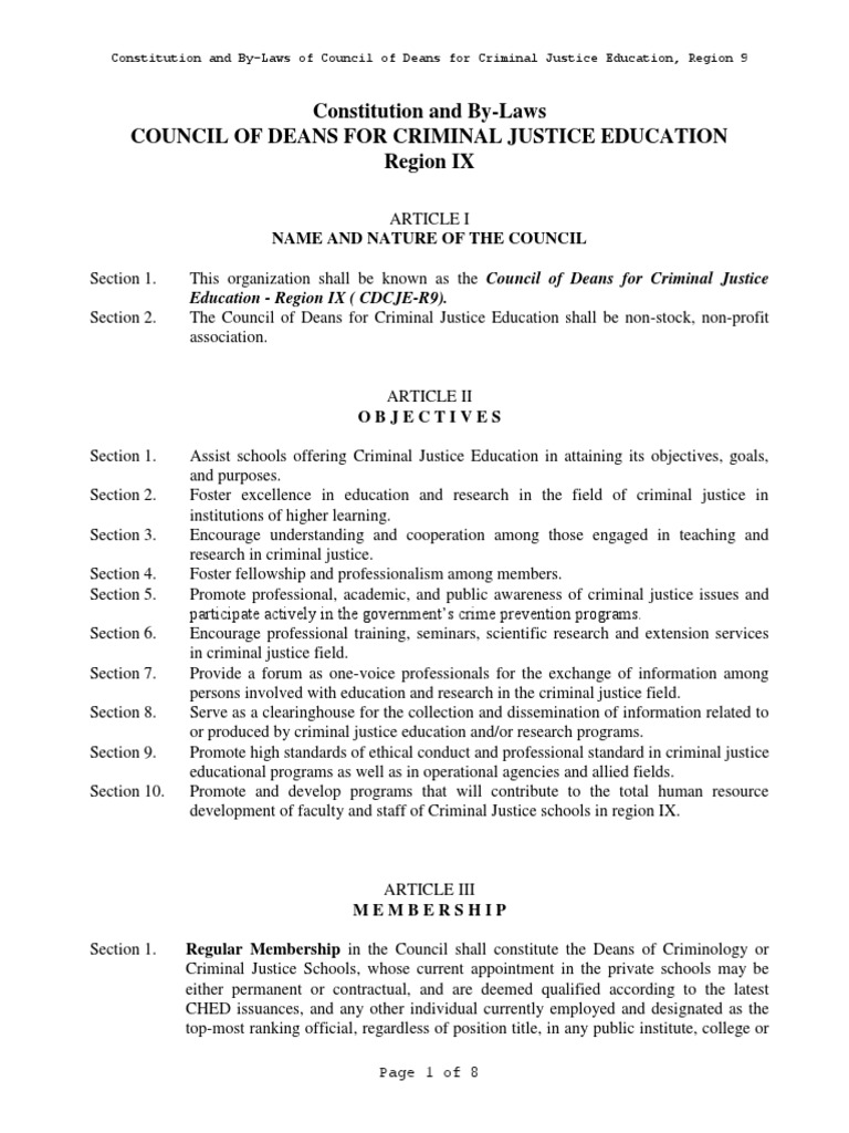 Constitution and Bylaws - Revised PDF | PDF | Constitutional Amendment ...