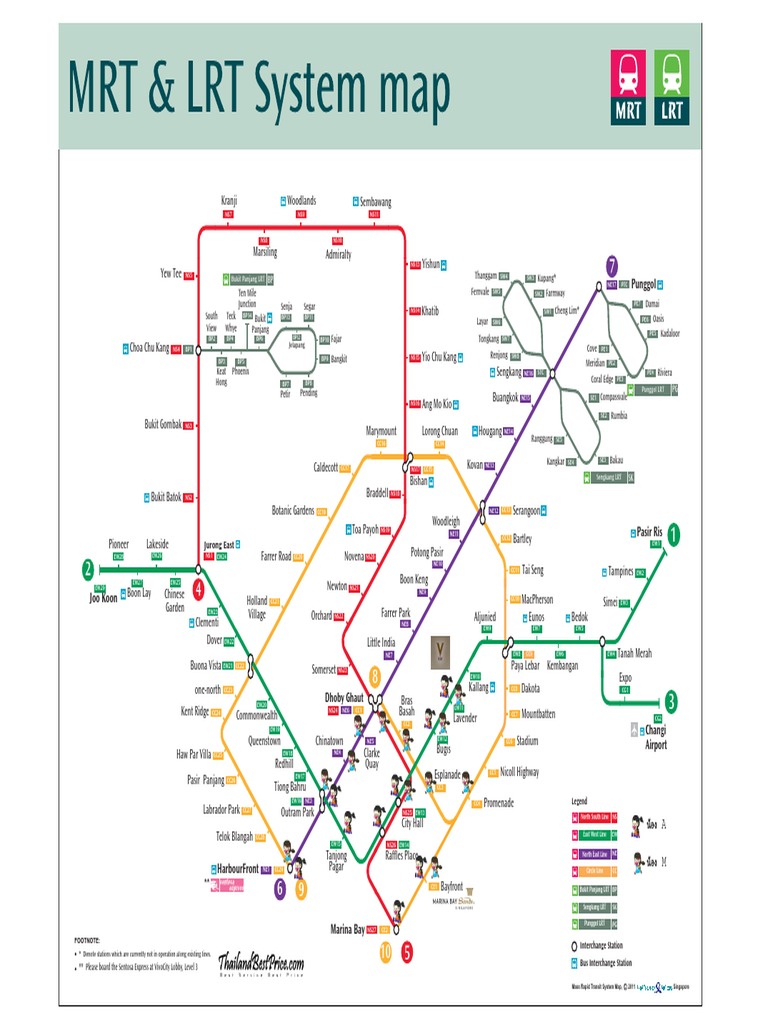 SIN MRT Map | PDF | Transport Infrastructure | Rapid Transit