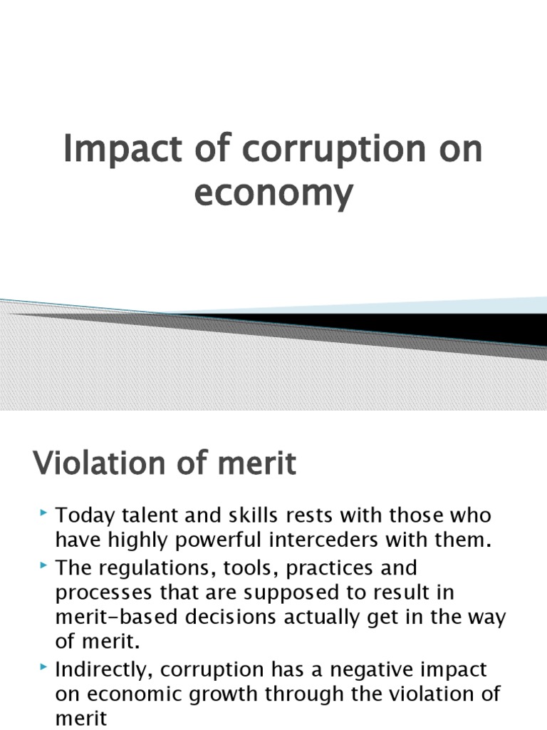 Corruption's Toll on Economy | PDF