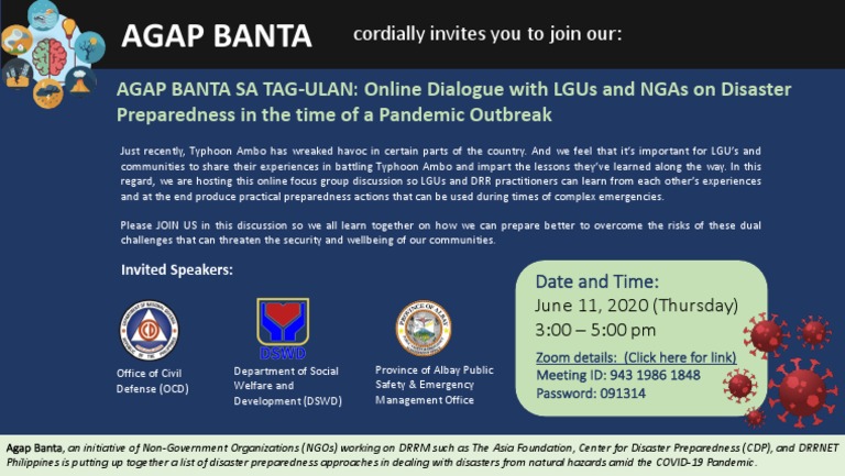 Agap Banta Invitation Online FGD | PDF