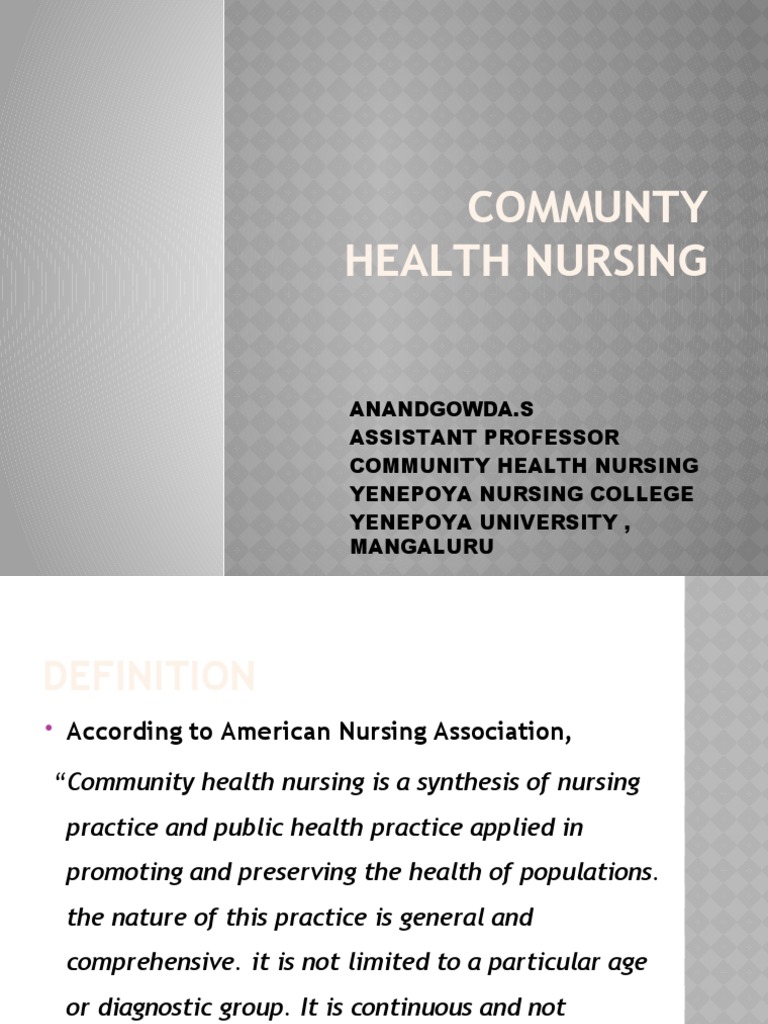 Communty Health Nursing | PDF | Nursing | Health Care