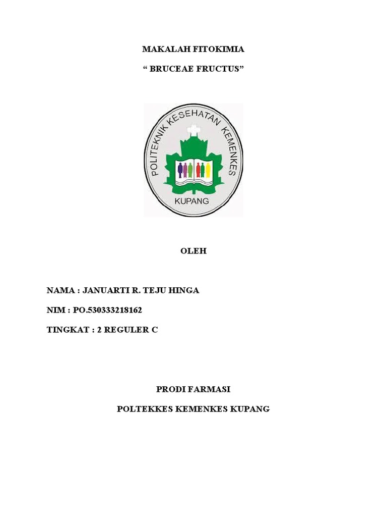 Makalah Bruceae Fructus Januarti Teju Hinga 2C | PDF
