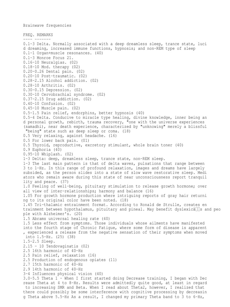Brainwave Frequencies | PDF | Neurofeedback | Electroencephalography