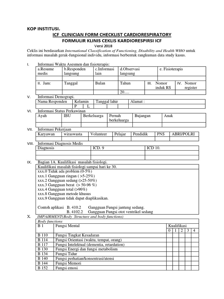 Check List ICF | PDF