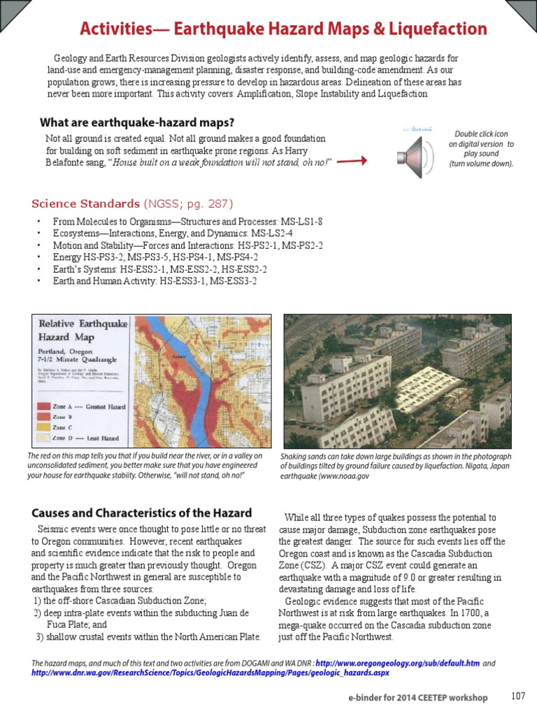 11 Earthquake Hazard Maps Liquefaction | PDF | Seismology | Earthquakes