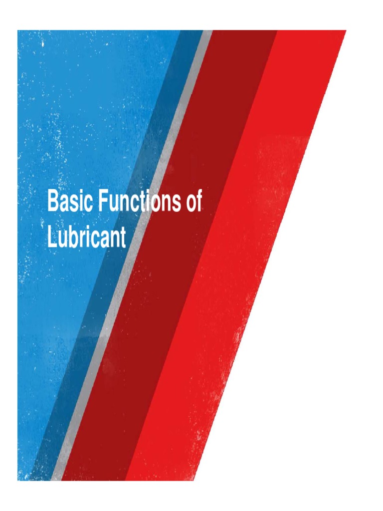 01 Basic Function of Lubrication | PDF | Lubricant | Friction