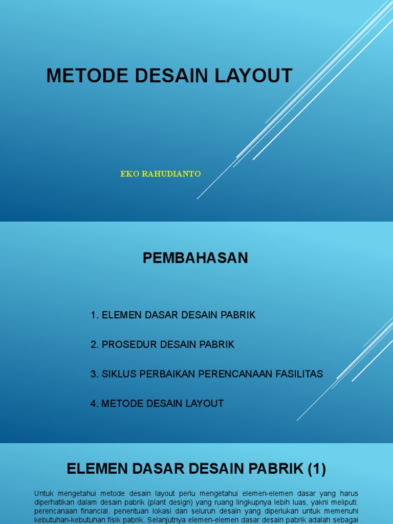 Bab 5 Metode Desain Layout | PDF