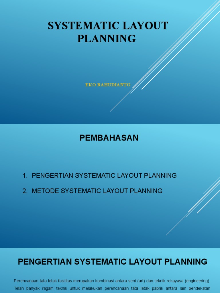 Bab 7 Systematic Layout Planning | PDF