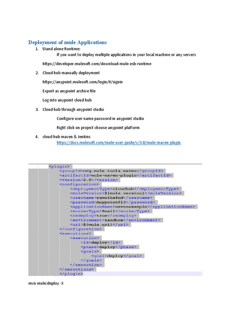 Deployment of Mule Applications | PDF