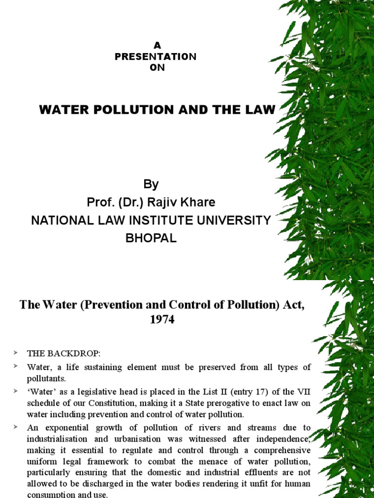 Water Pollution and The Law | PDF | Water Pollution | Pollution