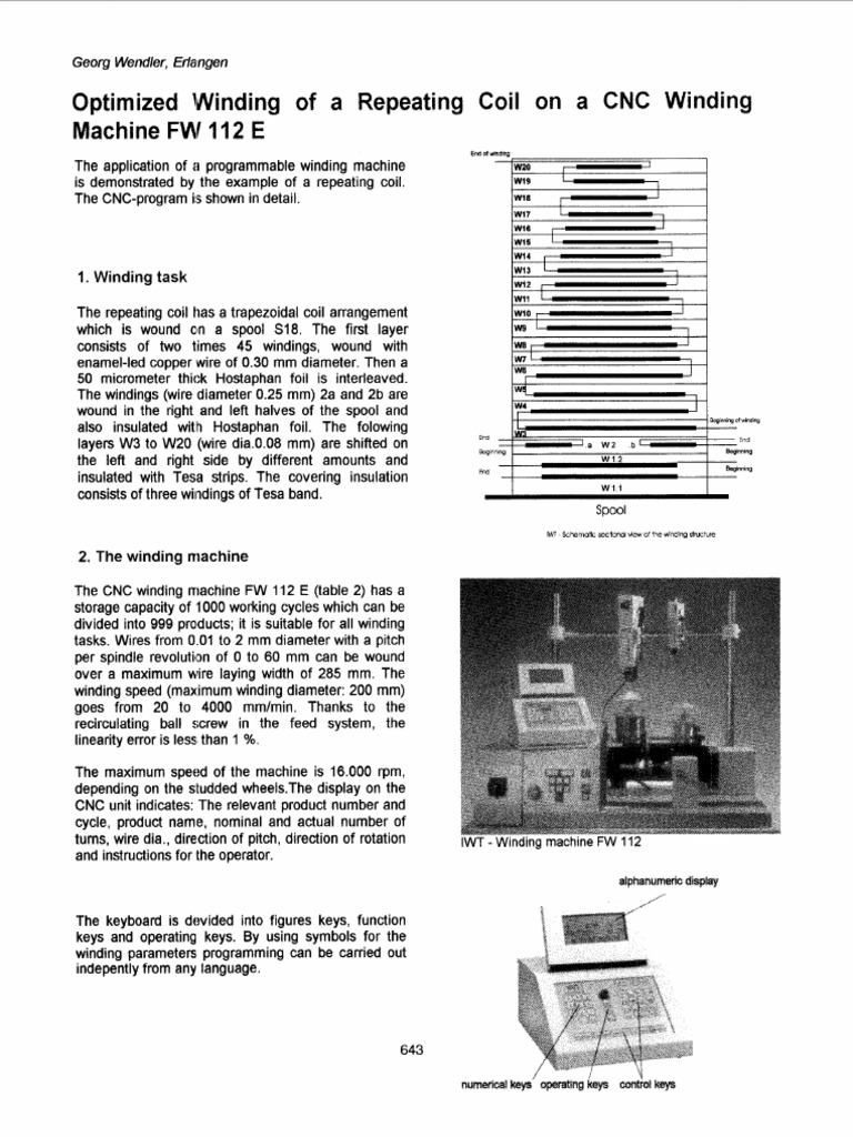 Optimized Winding of A Repeating Coil On A CNC Winding Machine FVV 112 ...