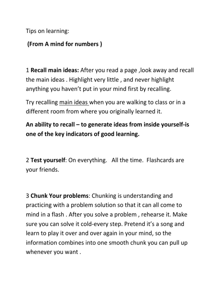 00000026-Tips On Learning | PDF