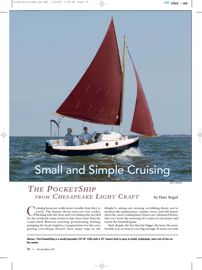 Chesapeake Light Craft - PocketShip Long Distance Sailboat Boat Yacht ...