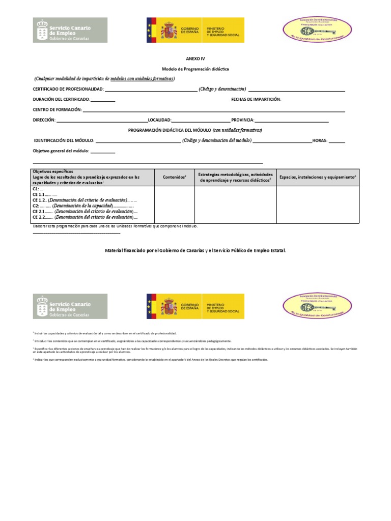Anexo IV Programacion Didactica | PDF | Evaluación | Enseñando