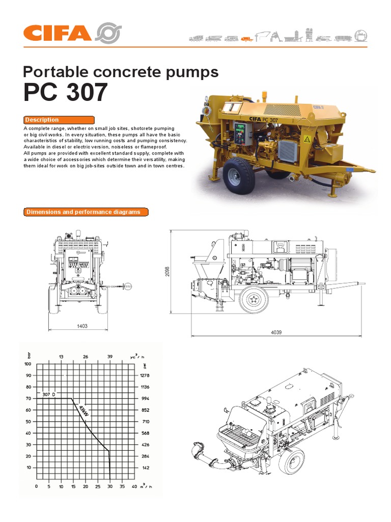 Cifa Trailer Pc40 Pc307 Eng 1009 | PDF | Pump | Engines