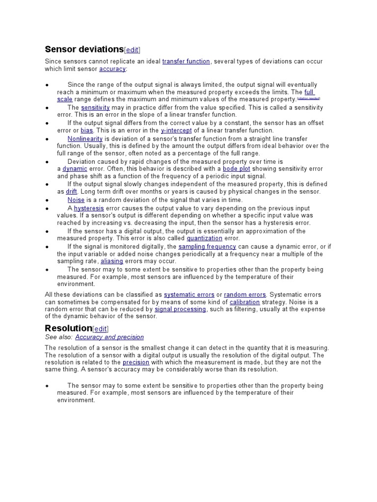 Sensor Deviations Transfer Function Accuracy Download Free Pdf