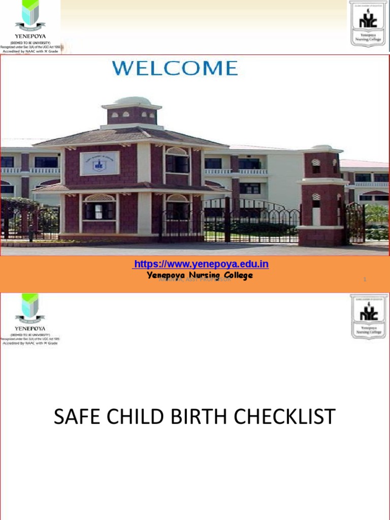 Safe Childbirth Checklist Overview | PDF | Wellness