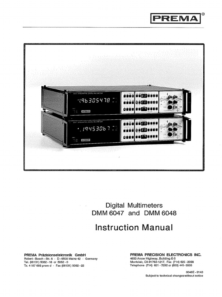6047 6048 Multimeter EN 1524123895 PDF | PDF