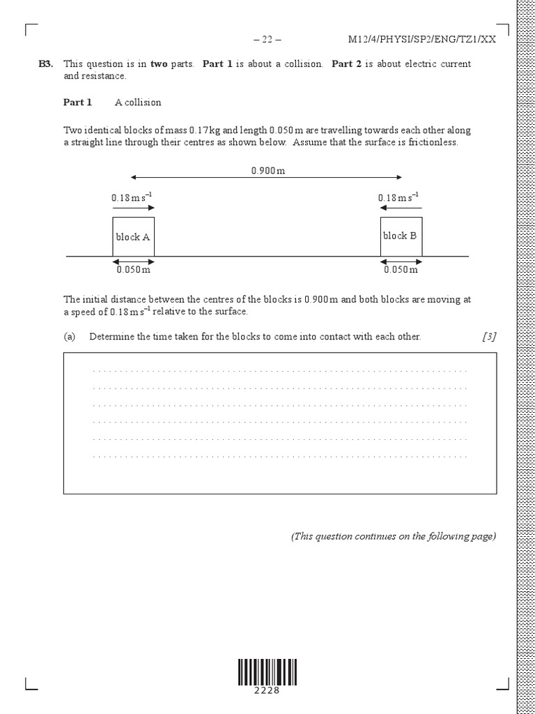 Mechanics Worksheet | PDF | Collision | Force