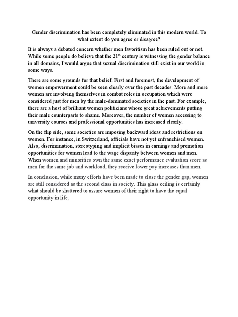 Gender Discrimination | PDF