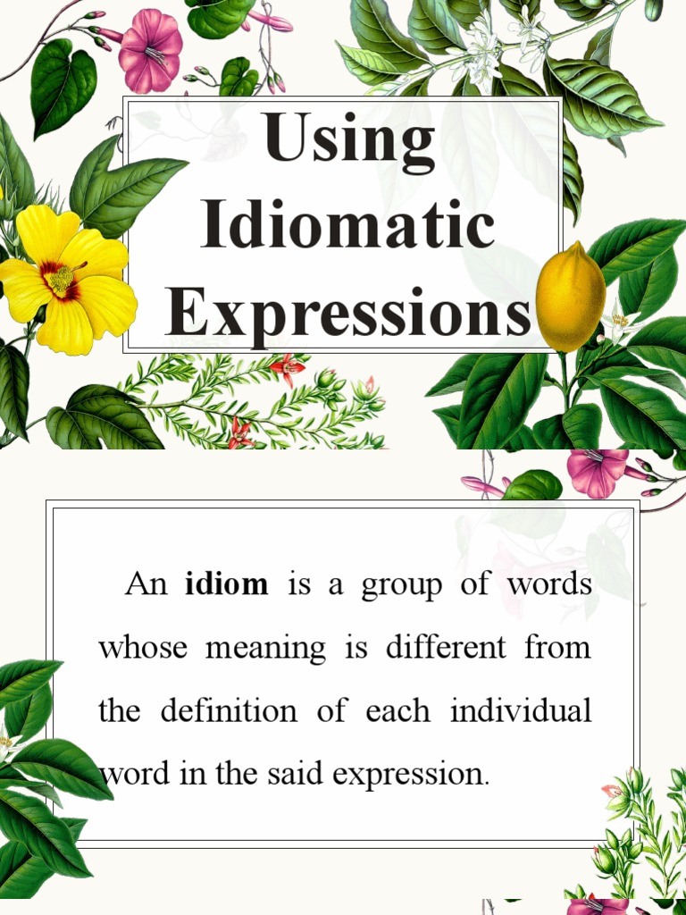 Idioms (Grade 7) | PDF