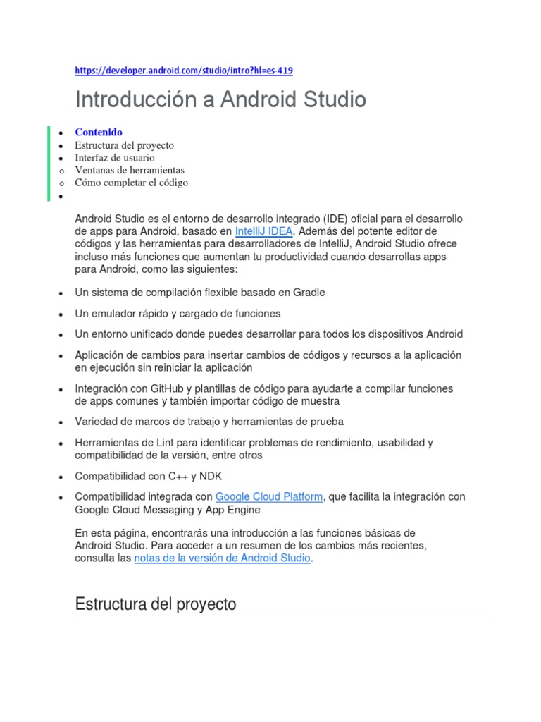 Guía Básica de Android Studio | PDF | Aplicación movil | Ventana (informática)
