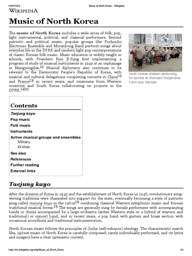 Music of North Korea | PDF | Performing Arts | Sound