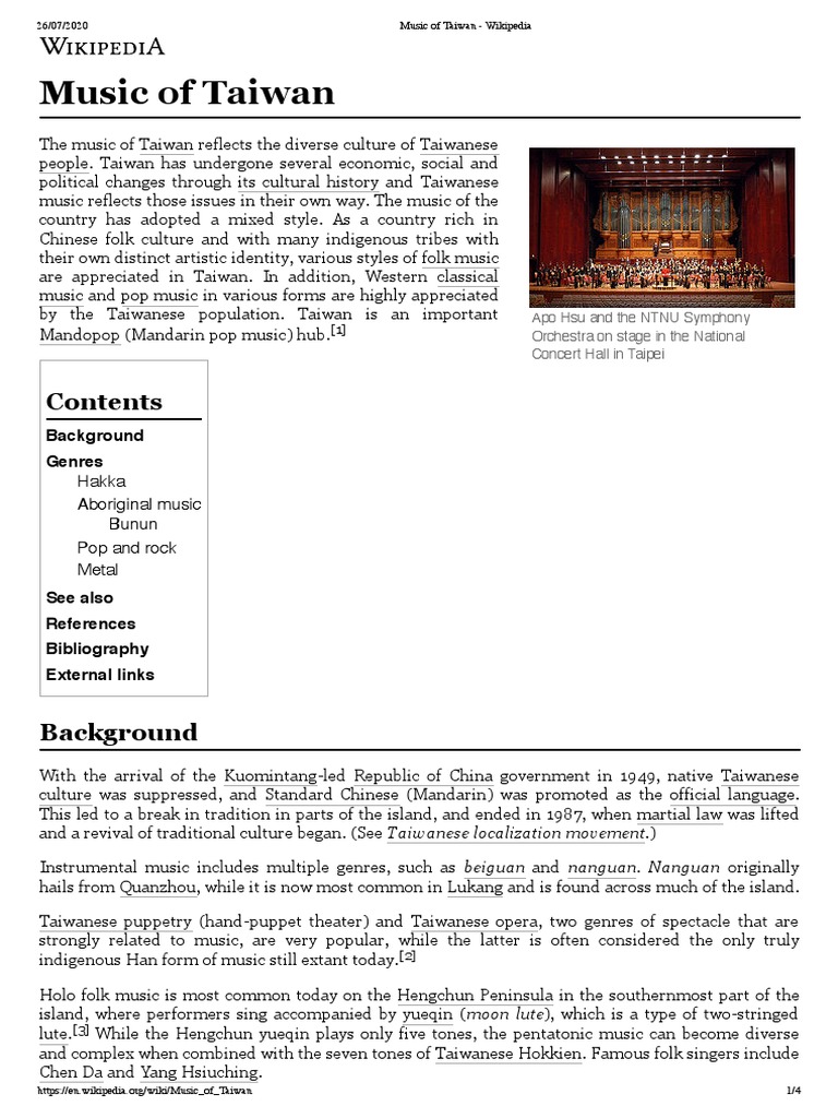 Music of Taiwan | PDF | Performing Arts | Taiwan