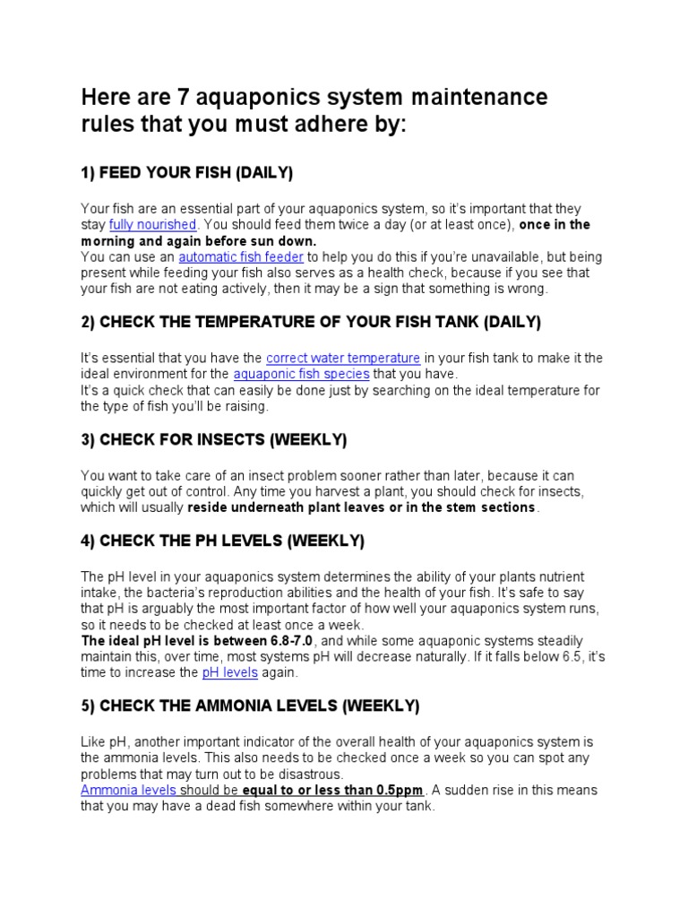 Here Are 7 Aquaponics System Maintenance Rules That You Must Adhere by ...