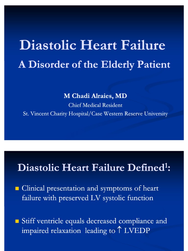 Diastolic Heart Failure A Disorder of The Elderly Patient - 46P | PDF ...