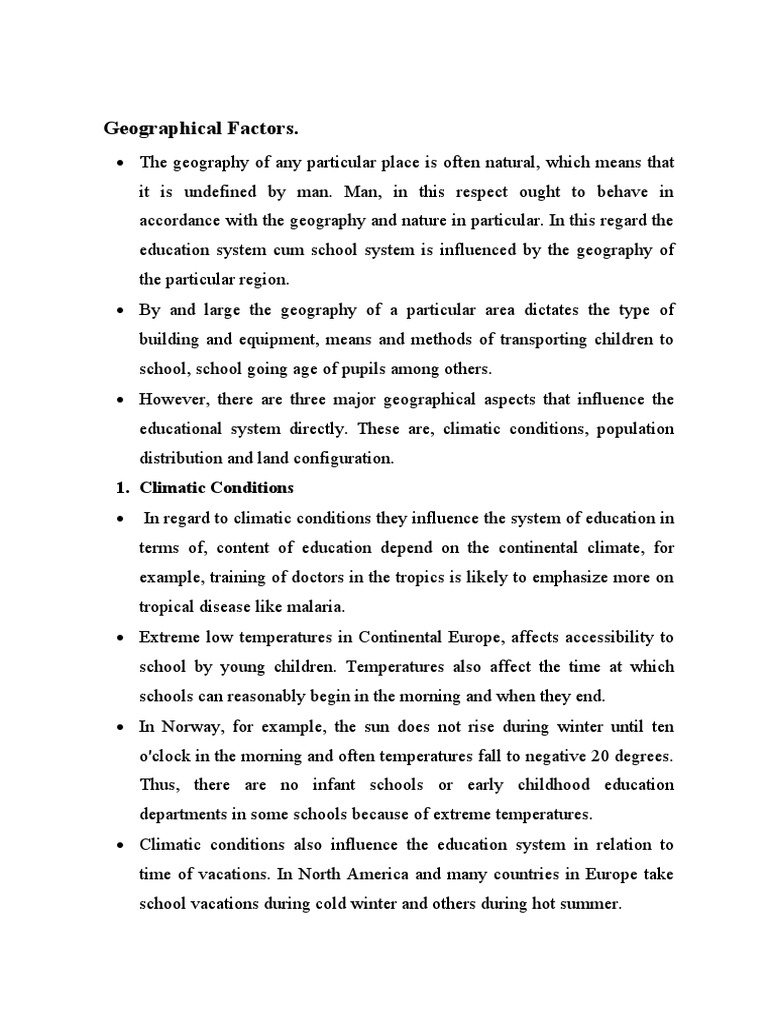 Geographical Factors.: 1. Climatic Conditions | PDF | Climate | Geography