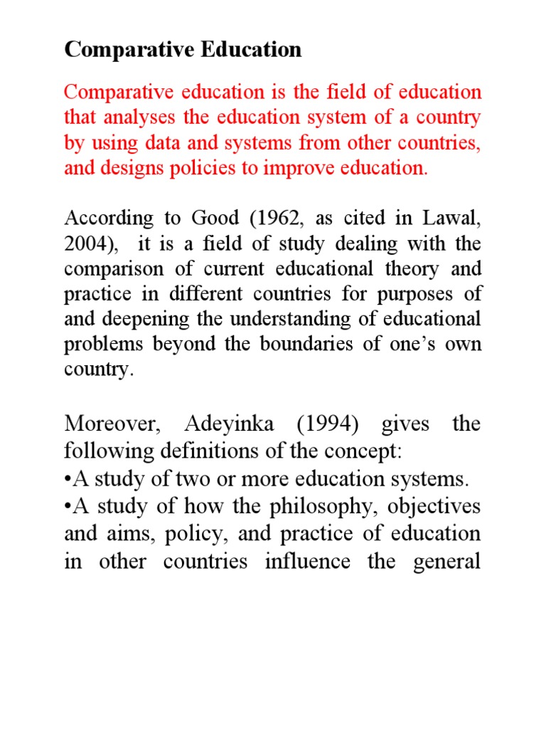 Comparative Education | PDF | System | Ideologies