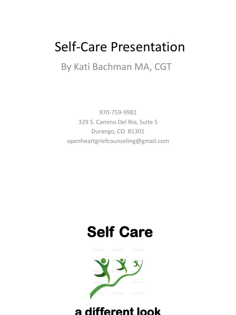 Self-Care Presentation | PDF | Metaphysics Of Mind | Psychology