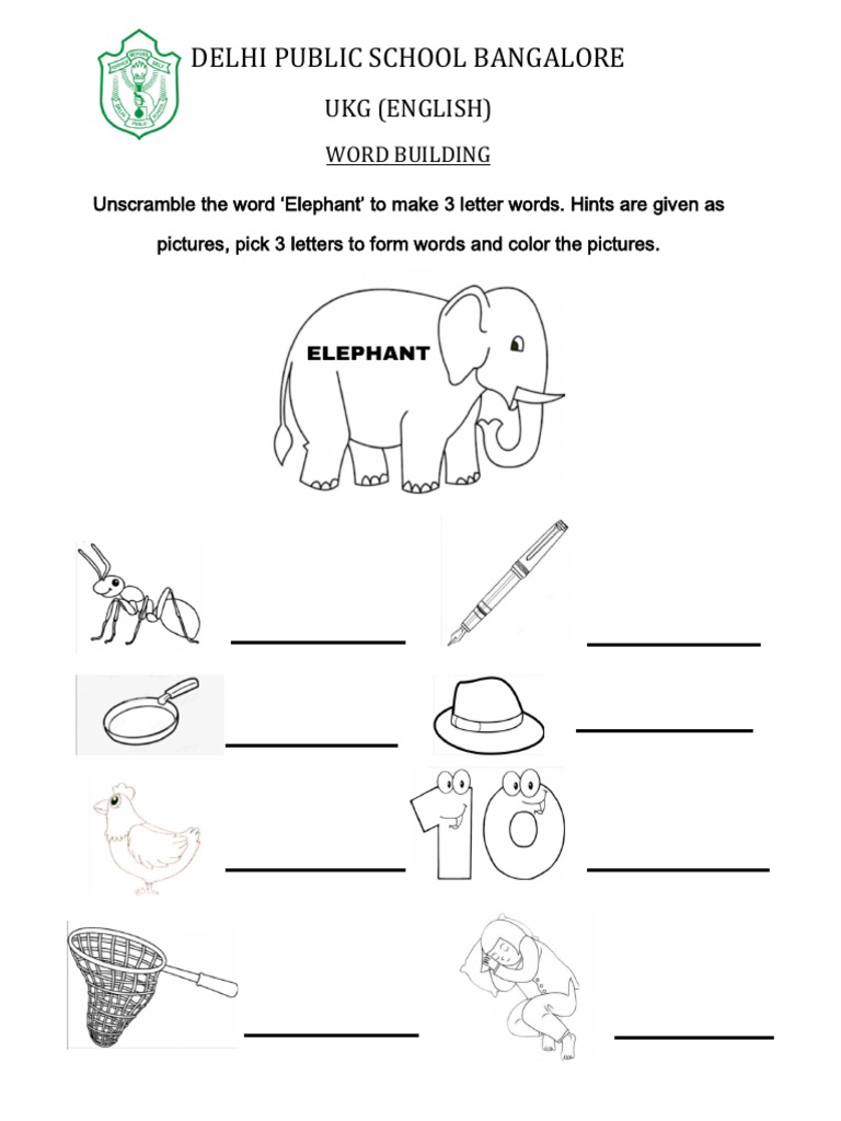 UKG Word Building Activity | PDF | Language Arts & Discipline | Home ...