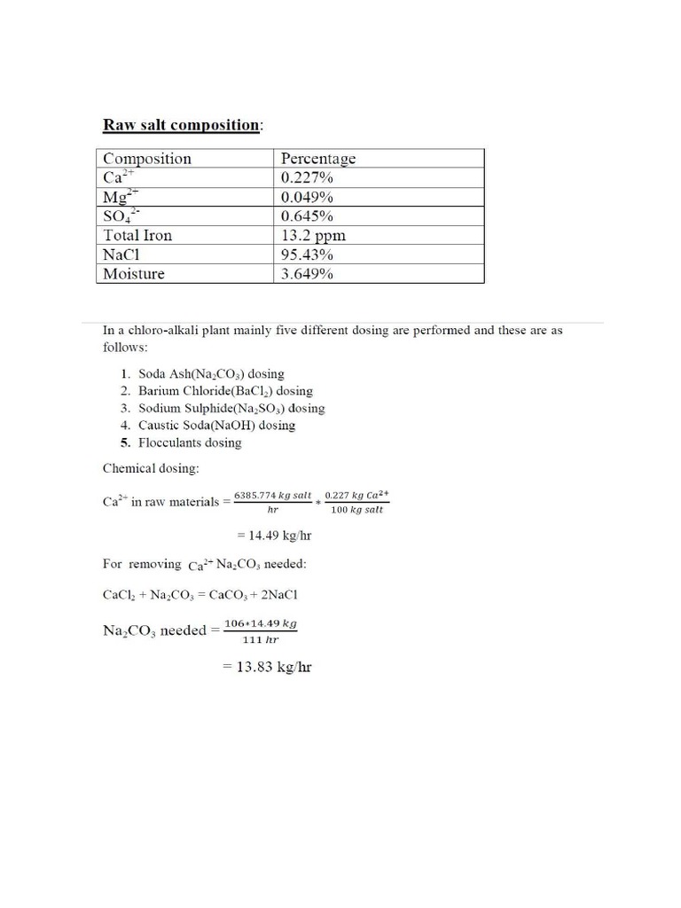 Chemical Dosing Calculations for Water Treatment | PDF
