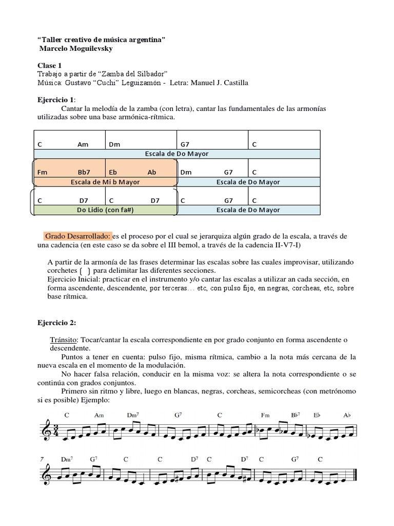 Notas Impro | PDF | Escala (música) | Acorde (Música)