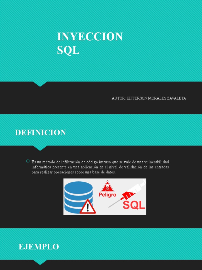 Inyeccion SQL | PDF | SQL | Contraseña